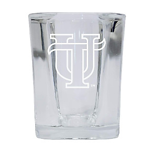 R and R Imports University of Tampa Spartans 2 Ounce Square Shot Glass laser etched logo Design Officially Licensed Collegiate Product