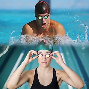 DARIDO Swim Goggles, Swimming Goggles 2 Pack Anti Fog UV Protection No Leaking for Adult, Men, Women, Youth