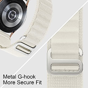 YILED Loop Nylon Bands 20mm 22mm Quick Release Watch Strap, Sport Nylon Solo Loop Rugged Replacement Strap for Women Men (22mm, Starlight)