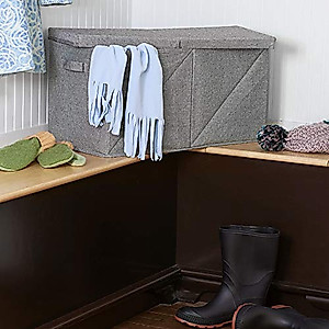 Household Essentials Jumbo Fabric Double Twist Box Storage Bin, X-Large, Grey
