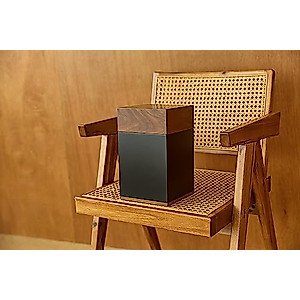 AspenStudio Walnut Wood Urn for Human Cremation Funeral Handcrafted Solid Wood Urn with Bag for Storage for Adult Human Ash Ashes Urn Decorative Urns with lids TSA Approved Solid Wooden urn