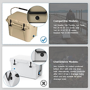 2-Pack Cooler Plug for Yeti Cooler Drain Plugs Replacement Compatible with YETI RTIC ORCA Roadie and Tundra Coolers and Tank Ice Bucket Accessories, Small