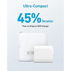 USB C Charger 33W, Anker 323 Charger, 2 Port Compact Charger with Foldable Plug for iPhone 14/14 Plus/14 Pro/14 Pro Max/13/12, Pixel, Galaxy, iPad/iPad Mini and More (Cable Not Included) - White