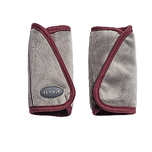 JJ COLE - Reversible Strap Covers, Seat Belt Cushion to Support Infants & Toddlers in The Car Seat or Stroller, Wine Triangles, Birth & Up