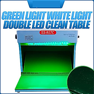 RUTILY Vertical Laminar Flow Hood Air Flow Clean Bench Vertical Laminar Flow Dust-Free Three-Layer Filter Operation Bench and Vertical Laminar Dust Free Room Worktable for Phone LCD Repair