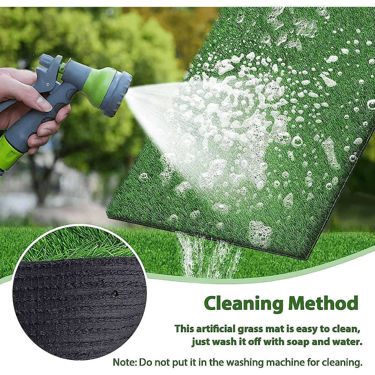 STARROAD-TIM Artificial Grass Rug Turf for Dogs Indoor Outdoor Fake Grass for Dogs Potty Training Area Patio Lawn Decoration (50 x 30 Inch (Pack of 1))