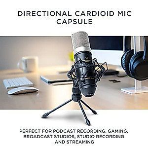 Marantz Professional MPM-1000 - Studio Recording XLR Condenser Microphone with Desktop Stand and Cable – for Podcast and Streaming Projects