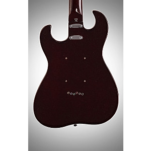 Silvertone Classic 1449-RSFB Solid-Body Electric Guitar, Red/Silver Flake Burst