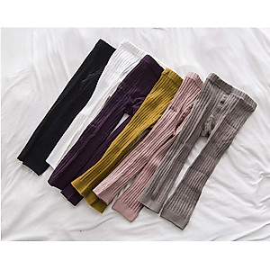 Frillybutts 6 Pack Cable Knit Leggings Unisex Infant Toddler Litter Kid Footless Tight 0-5T