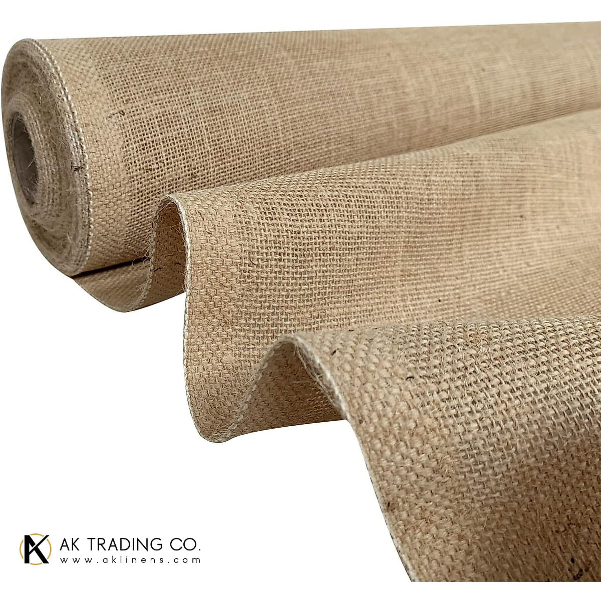 AK TRADING CO. 40" Wide Burlap Fabric 10oz Natural - Heavy Duty 100% Jute Material for Upholstery, Home Décor, Gardening, & Wedding Projects - Eco-Friendly & Biodegradable - 40 Inches x 1 Yard