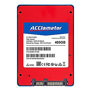 Acclamator SSD 480GB 2.5 Inch Internal SSD SATA3 6Gb/s Solid State Drive for Laptop Desktop PC R/W Speed up to 540/490MB/s