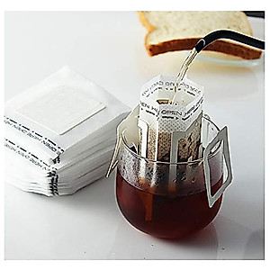 Ayevision 50Pcs Portable Coffee Filter Paper Bag Hanging Ear Drip Coffee Bag Single Serve Disposable Drip Coffee Filter Bag Perfect for Travel, Camping, Home, Office