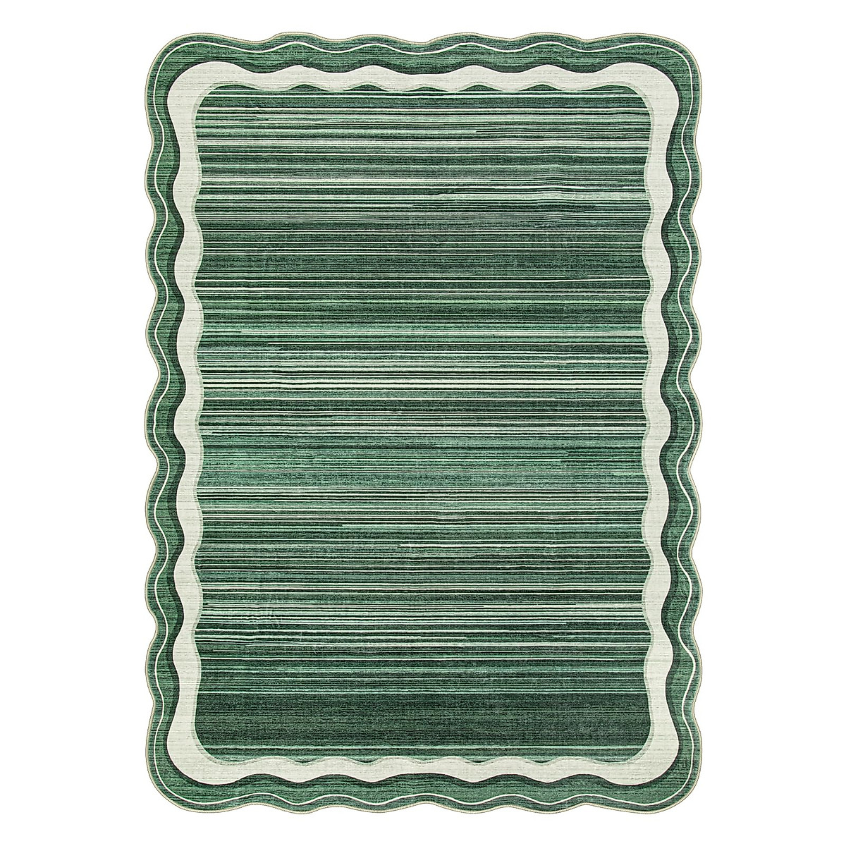 Lahome Washable Green Rugs for Living Room Bedroom,Machine Washable Green 5x7 Area Rugs,Dining Room Rug,Modern Abstract Irregular Non-Slip Stain-Resistance Accent Carpet for Home Office(Green,5x7)