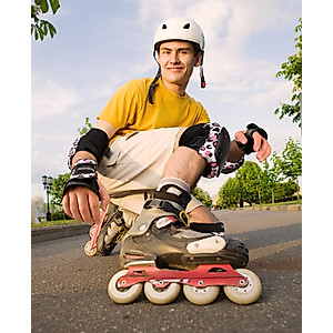 BOSONER Adult/Women/Kid Knee Pads Elbow pads Wrist Guard 6 in 1 Protective Gear Set for Skating Skate Skateboarding BMX Bicycle Inline Roller for Men Women Child Kids