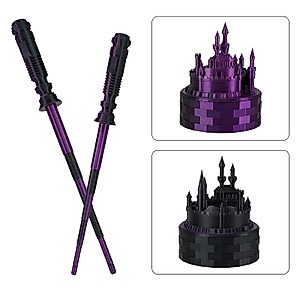 Kingroon PLA 3D Printer Filament, Dual Color Silk PLA Filament, Dimensional Accuracy +/- 0.03 mm, 1kg Spool(2.2lbs), 1.75 mm, Black Purple