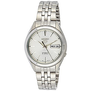 Seiko Men's SNKL15 Stainless Steel Analog with Silver Dial Watch