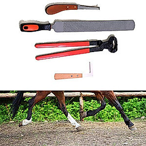 YANDEX Horse Farrier Tools, Horses Hoof Trimmers Tools, Equine Metal Shears Hoof Nipper Cutter Handle Knife Tools Suitable for Horses, Goats, Donkeys and Medium Large Animals.