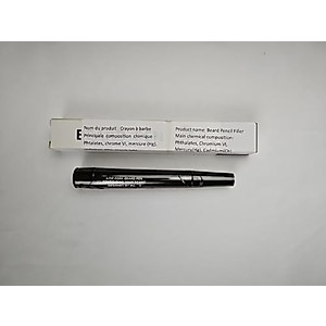 Beard Pencil Filler for Men - Sweat Proof, Water Resistance, Long Lasting & Natural Finish barber Pencil, Mustache Repair Shape (BLACK)