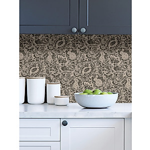 NuWallpaper Charcoal Terrene Peel & Stick Wallpaper