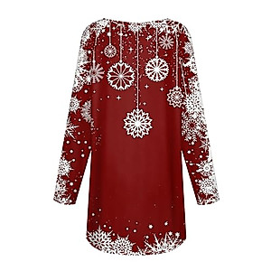 Womens Fall Fashion 2023 Plus Size Fashion Womens Plus Size Clothing Ropa de invierno para Mujer Pink Shirt Plus Size Shirts Bride Sweatshirt Women's Pullover Sweaters（6-Deep Red,3X-Large）
