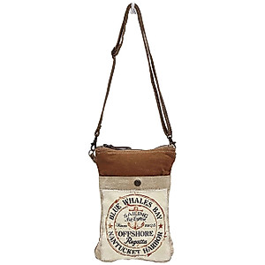 Myra Bags Sailing Anchor Upcycled Canvas Crossbody Bag S-1040