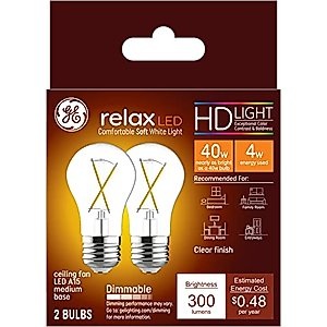 Ge 31313 A15 Relax Hd Led Light Bulb, 4 Watts