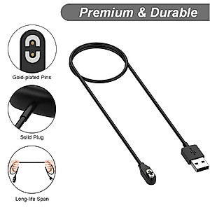 Charging Cable for Shokz OpenRun, OpenRun Pro, OpenRun Mini, AfterShokz Aeropex AS800, OpenComm ASC100SG, Replacement USB Charger Cable Cord Bluetooth Headphones Accessories (2Pack, 3.3ft/1m)