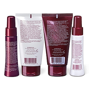 Damage Control Hair Growth System by Keranique includes Keratin Shampoo, Conditioner, Follicle Boosting Hair Growth Serum and Instant Volume Lift and Repair Treatment Spray Paraben Sulfate Free