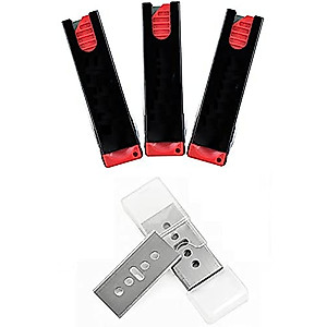 Veltec Auto Retractable Safety Utility Box Cutters, 3 Pack Cutters with 10 Extra Blades (VC800)