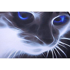 14 Inch Neoprene Laptop Sleeve Case Bag with shoulder strap For 14" Notebook/MacBook/Ultrabook/Chromebook (Grey cat with blue eyes)