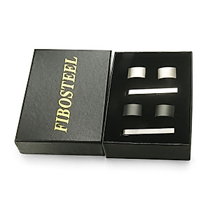 FIBO STEEL Tie Clips Cufflink Set for Men Classic Wedding Cufflinks Mens Dad Birthday Gifts