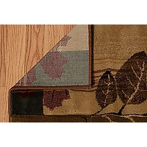 United Weavers of America Contours Cem Autumn Bliss Area Rug - 2ft. 7in. x 7ft. 6in., Multicolor, Jute Backing Rug with Natural Geometric Pattern