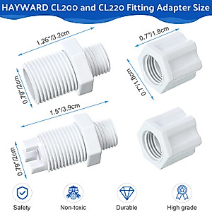 Tondiamo 2 Sets Offline Feeder Connection Pack with Saddle Clamp Chlorinator Feeder Hose Tubing Parts with 2 Sets Check Valve Control Valve for CL200 CL220 Offline Pool Feeder Replacement