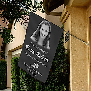 In Loving Memory of Gift for Your Love One, Personalized Garden Flags for Outside, Custom Outdoor Banners and Flags Memorial Flags for Cemetery Pool Room Yard Balcony
