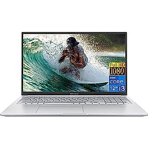 2023 Newest ASUS Vivobook Laptop, 17.3" FHD Display, Intel Core i3-1220P (Beats i5-1235U) Processor (10 cores), 24GB RAM, 1TB SSD, USB Type-A&C, Chiclet Keyboard, Wi-Fi 6, Fingerprint, Windows 11 Home