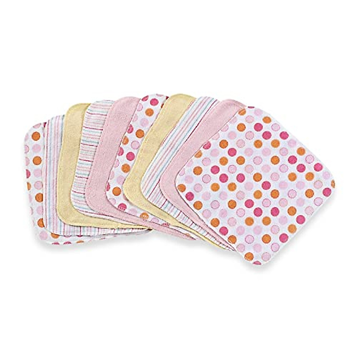 Spasilk Baby 10 Pack Soft Terry Bath Washcloth Wipes