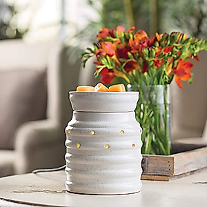 CANDLE WARMERS ETC. Illumination Fragrance Warmer- Light-Up Warmer for Warming Scented Candle Wax Melts and Tarts or Essential Oils to Freshen Room, Farmhouse Milkjug