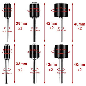 AUSTOR 345 Pcs Sander Drum Kit - 330 Pcs Nail Sanding Drum Sleeves(80#/120#/240#) 12 Pcs Drum Manrels 2 Pcs Self-Tightening Drill Chuck and 1 Pc Combination Wrench for Dremel Rotary Tool
