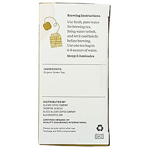 Allegro Tea, Organic Himalayan Green Tea Bags, 20 ct