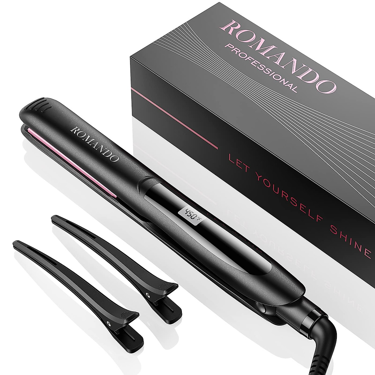 Hair Straightener, Flat Iron 2 in 1 Straightening and Curling