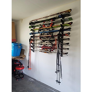 StoreYourBoard Ski Storage Rack, Horizontal Wall Rack