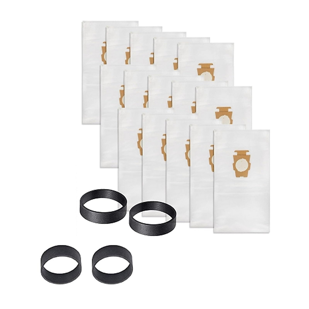 ConvOw 15Pack Vacuum Cleaner Bags 204814 Compatible for Kirby Vacuum Bags 205811 Style F,204811,204814,Compatible for All Kirby Generation G+4Belts