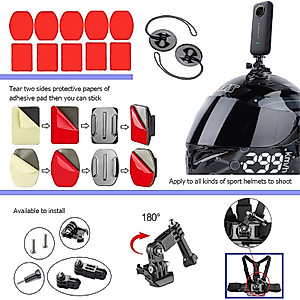 44 in 1 Action Camera Accessory Combo Kit -Compatible with Insta360 One X3,X2，One R, X，for Gopro Here 10,11