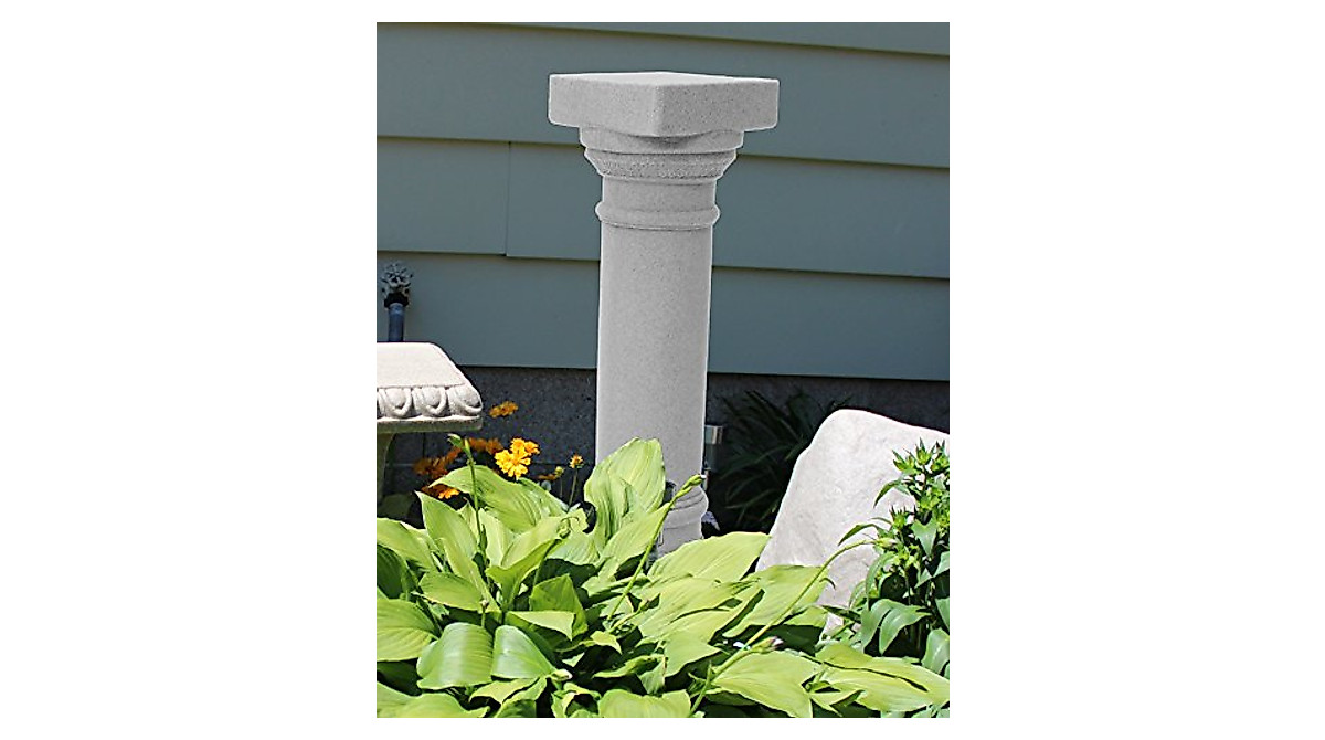 EMSCO Greek Column Statue: Lightweight Resin Garden Decor