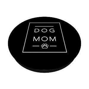 Rescue Dog Mom, Dog Lover Paw Print PopSockets Swappable PopGrip
