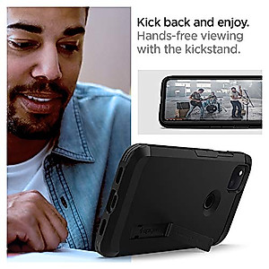 Spigen Tough Armor [Extreme Protection Tech] Designed for Google Pixel 4a Case (2020) [NOT Compatible with Pixel 4a 5G] - Black