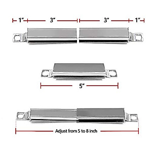 Hongso Universal Carryover Crossover Tubes for Charbroil Advantage 463344116, 463343015, 463436215, 463241113, 463449914, Nexgrill 720-0830h, Kenmore 146.34611410, Adjust from 5" to 8"