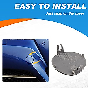 CZShiYue Front Bumper Tow Hook Cover Fit for BMW 3 Series E90 E91 328I 335I 2009 2010 2011 Towing Eye Cap 51117207299 821935A (Silver, Right Passenger Side) Xinpinsai