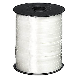 500 Yards White Crimped Curling Ribbon Balloon String Roll Balloon Curling Ribbon for Decoration Balloon Accessories