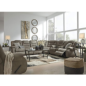 Signature Design by Ashley McCade Contemporary Manual Pull Tab Rocker Recliner, Gray